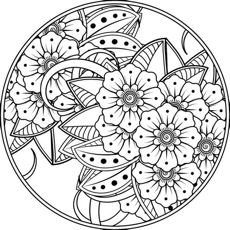 Lotus çiçeği basit mandala mat TenStickers