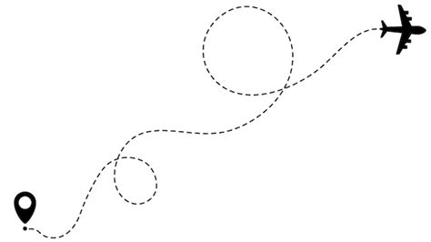 Premium Vector Airplane Line Path Routes Travel Vector Icon Travel