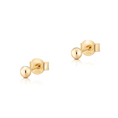 Złote kolczyki pr 585 kulki kuleczki lekkie kulka 4 mm zapięcie sztyft