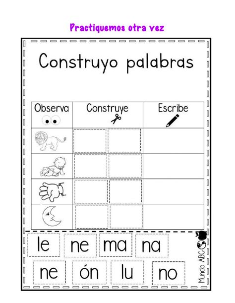 Genial Material Construyo Palabras Para Primer Y Segundo Palabras