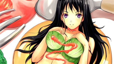 Wallpaper Illustration Anime Girls Cartoon Black Hair Bra