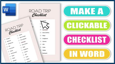 How To Make A Clickable Checklist In Word Microsoft Word Tutorials