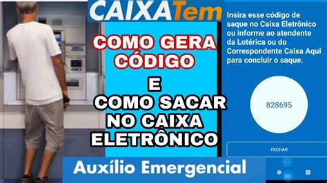 COMO GERAR CÓDIGO CAIXA TEM E COMO SACAR NO CAIXA ELETRÔNICO AUXILIO