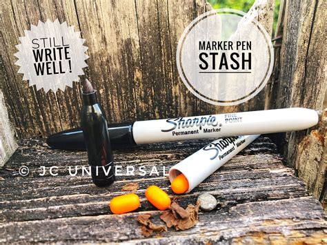 Sharpie Marker Pen Fine Point Diversion Safe Stash Can Open From Head