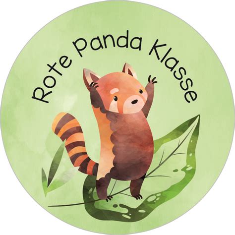 Buttonvorlage Rote Panda Klasse Zaubereinmaleins Shop