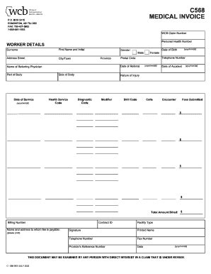 Canada Wcb Alberta C Fill And Sign Printable Template Online