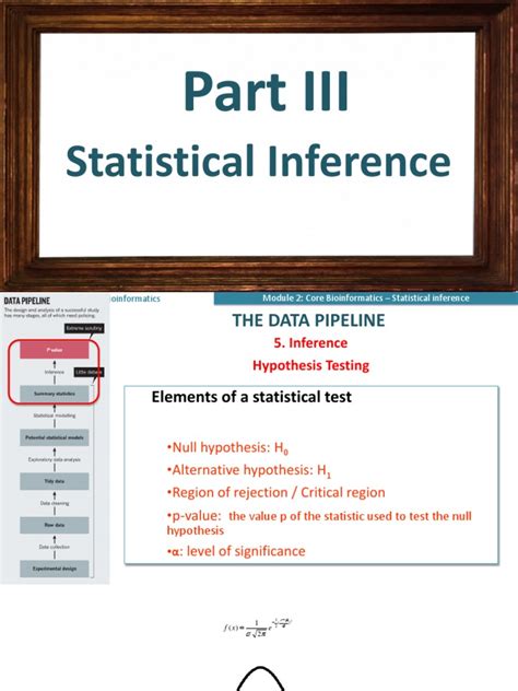 statistical inference for hypothesis testing a guide to common parametric tests pdf