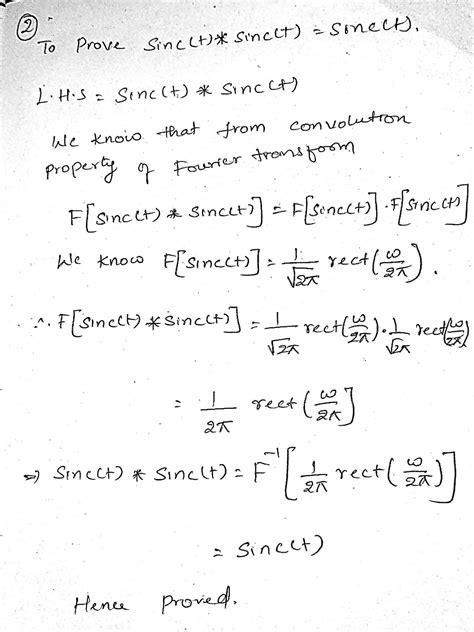 [solved] 3 prove the convolution property of the fourier transform course hero
