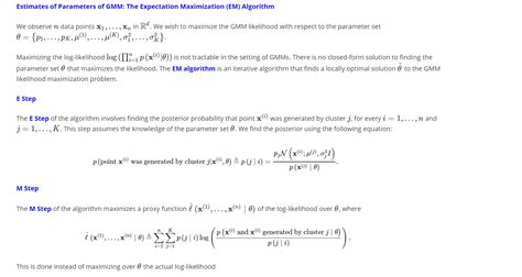 estimates of parameters of gmm the expectation