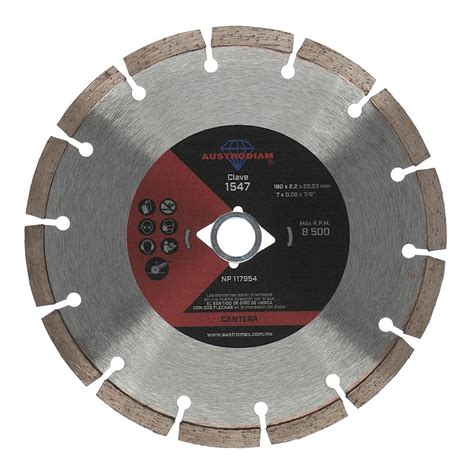 DISCO DE DIAMANTE SEGMENTADO PARA CANTERA 18 CM The Home Depot México