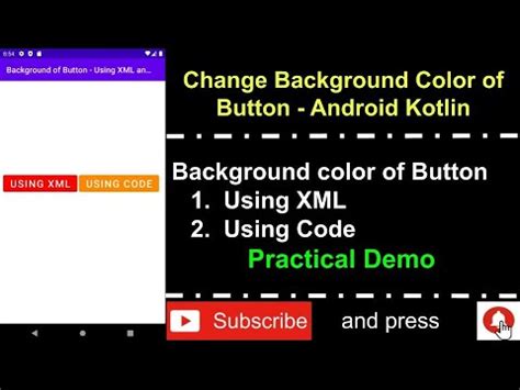 Android Kotlin Change Background Color Of Button Using XML And