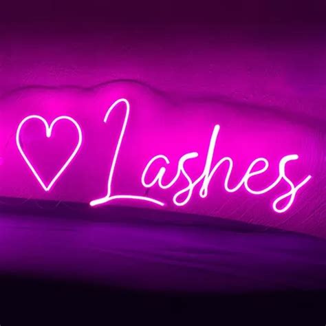 Letrero Led Neon Lashes X Cm Color A Elegir Ne N Meses Sin Inter S