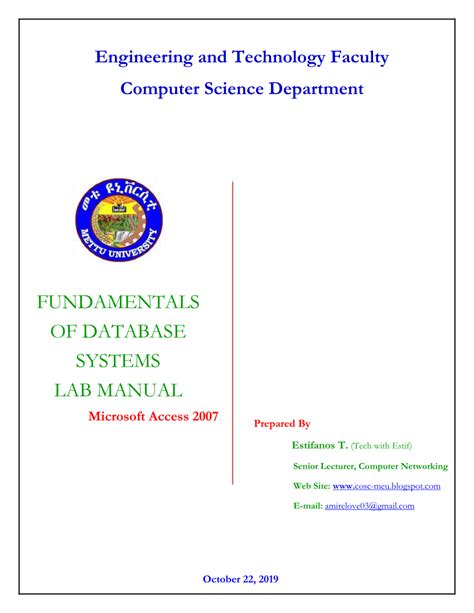 pdf lab manual ms access 2007