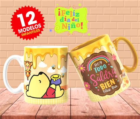 Diseños Plantillas Para Sublimar Tazas Dia Del Niño Sublimacion T110