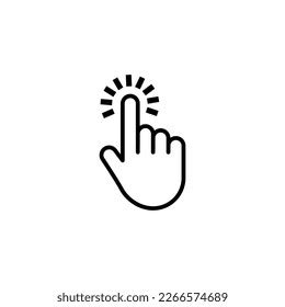Press Gesture Hand Cursor Computer Mouse Stock Vector Royalty Free