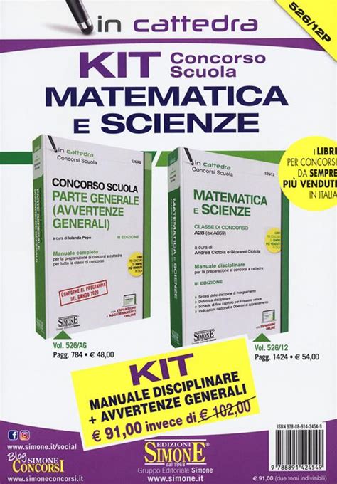 Kit Concorso Scuola Matematica E Scienze Classe Di Concorso A Ex