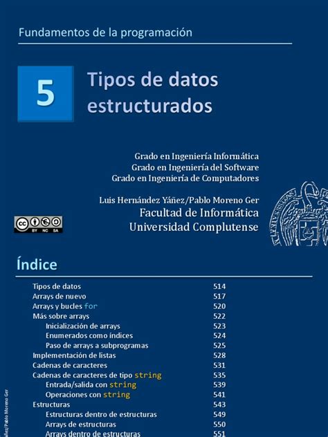 tipos de datos estructurados programación pdf estructura de datos de matriz cadena
