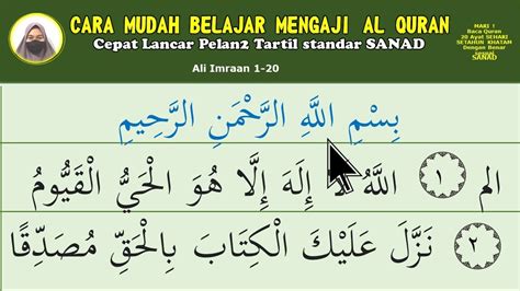 Cara Mudah Mengaji Al Quran Cepat Lancar Standar Sanad Pelan Tartil