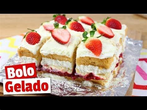 Bolo Gelado De Leite Ninho Morangos Cakepedia Youtube Bolo De