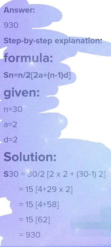activity find the sum of each of the following 1 first 30 terms of the arithmetic sequence 2