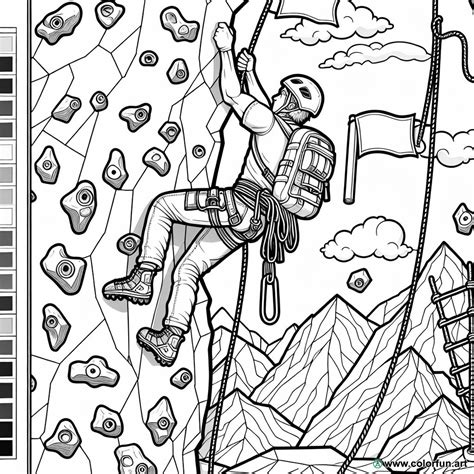 Dibujo Para Colorear De Escalada Para Adultos Descargar O Imprimir De