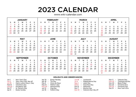2023 Calendar Pdf Word Excel 2023 Calendar Free Printable Word