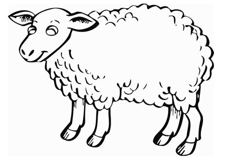 Coloriage Mouton Debout télécharger et imprimer gratuit sur