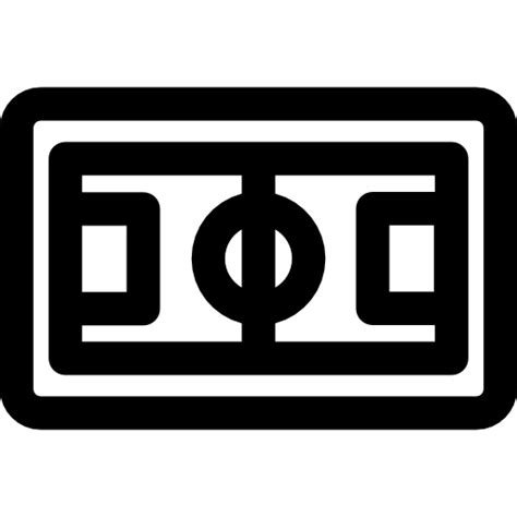 Soccer Field Basic Rounded Lineal Icon