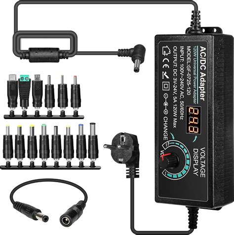 DEWIN Adaptateur Secteur Universel Adaptateur d alimentation Réglable