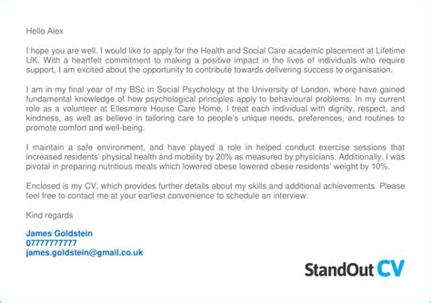Placement Cover Letter Examples Get The Job