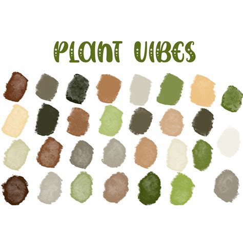 Procreate Plant Color Palette Procreate Plant Palette 30 Plant Color
