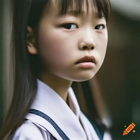 Portrait Of A Shy Japanese Schoolgirl On Craiyon