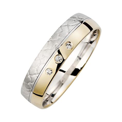 Unique Eheringe Gelb Und Wei Gold Mit Diamanten Breite Mm Wr