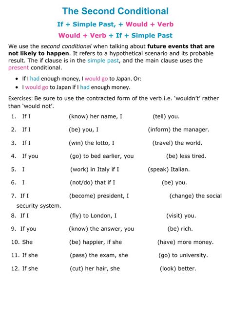 Second Conditional Online Worksheet For Intermediate You Can Do The