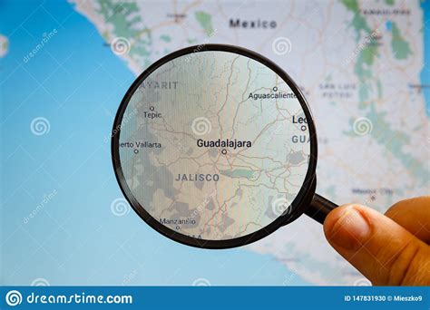 Guadalajara M Xico Mapa Pol Tico Foto De Stock Imagem De Vidro