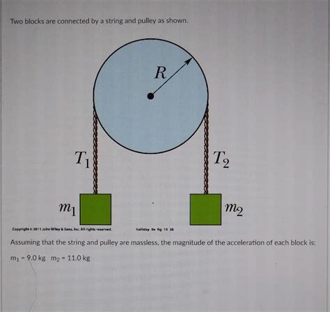 Solved Two Blocks Are Connected By A String And