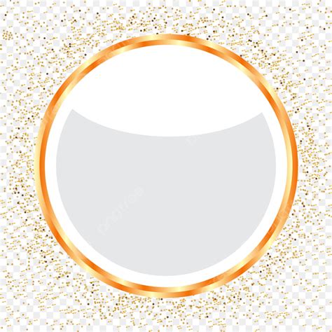 Fundo Transparente De Design De Borda De Moldura De Círculo De Ouro Em