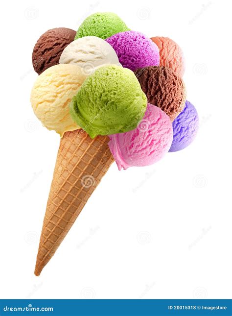 Ice Cream Scoops With Cone Royalty Free Stock Photos Image 20015318