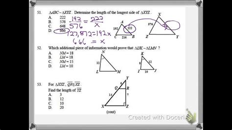Geometry 1st Semester Final Review 2014 Part 4 YouTube