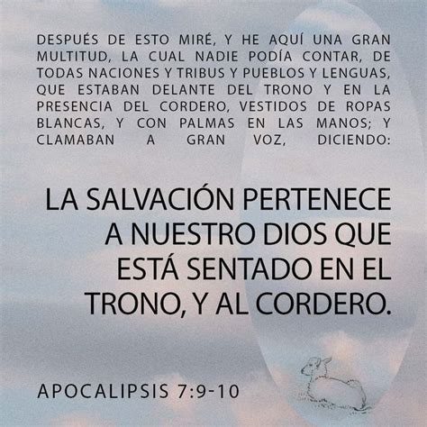 Apocalipsis 7 9 10 Después de esto miré y he aquí una gran multitud