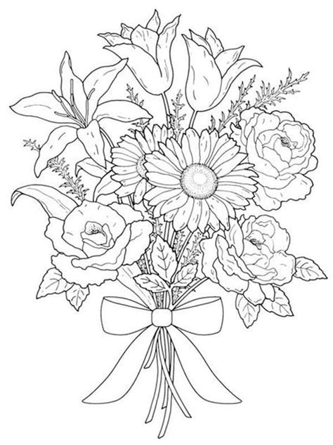 Blumenstrau Ausmalbilder Malvorlagen Blumenstrau Zum Ausdrucken