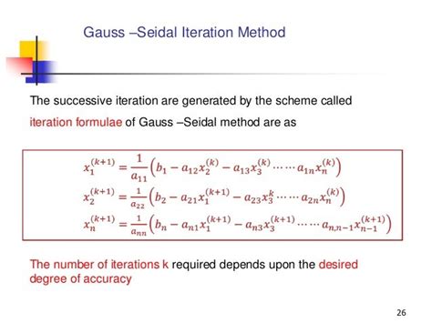 numerical methods iterative methods indirect method