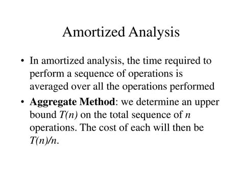 ppt amortized analysis powerpoint presentation free download id 467960