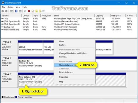 shrink volume or partition in windows 10 tutorials