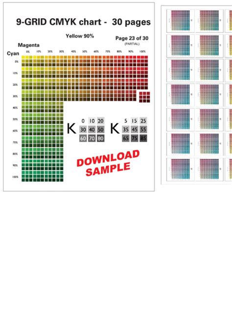 Printable Cmyk Color Chart