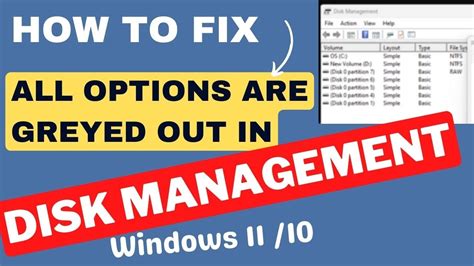 All Options Are Greyed Out In Disk Management Windows Fixed