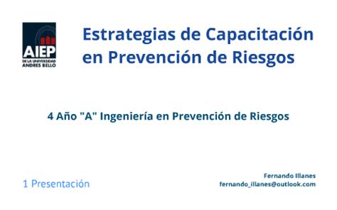 Presentaci N Estrategias De Capacitaci N En Prevenci N De Riesgos