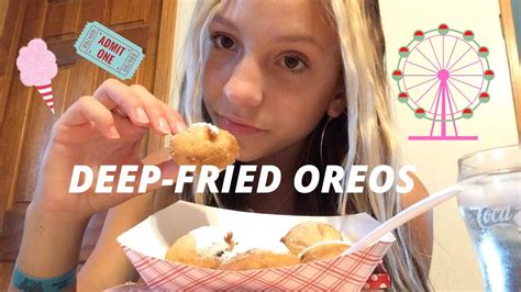 Asmr Eating Fair Food Deep Fried Oreos Youtube