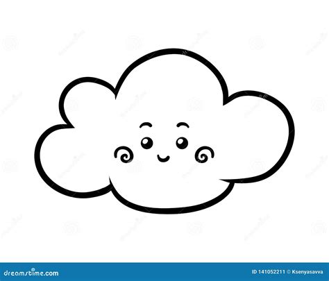 Dessin À Colorier Nuage Comment Dessiner Nuage Kawaii Etape Par Etape