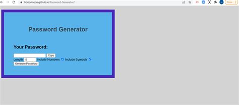 GitHub Honorinenn Password Generator This Is An Application That